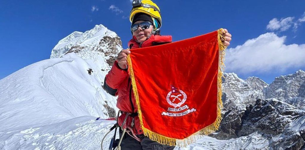 Fearless APF Officer Nim Diki Sherpa Triumphs on Lobuche, Eyes Historic ...